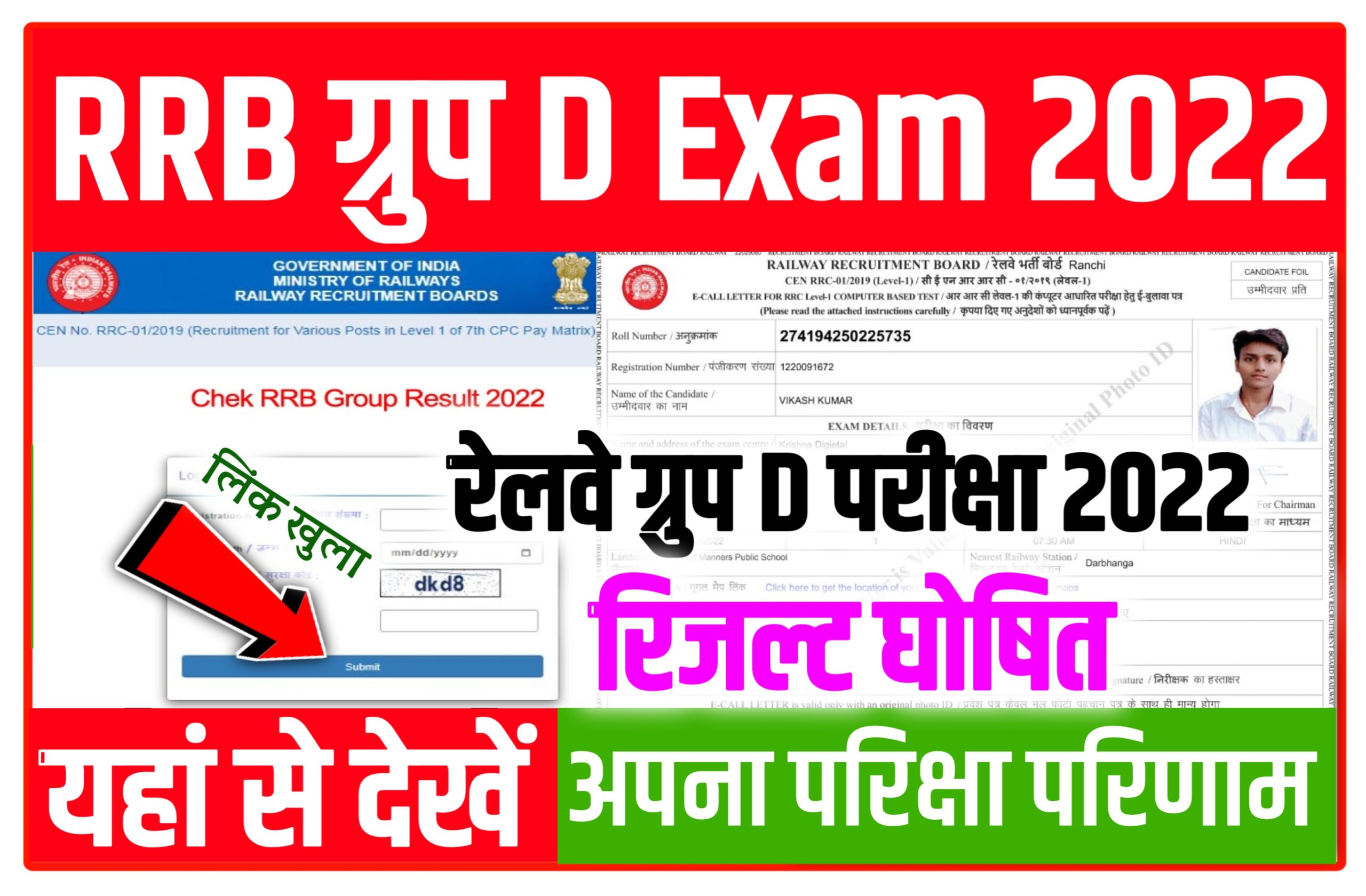 Railway RRB Group D Result 2022 with Cutoff – Sarkari Result